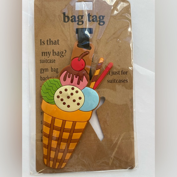 bag tag | Other | Colorful Ice Cream Cone Party Bag Tag | Poshmark